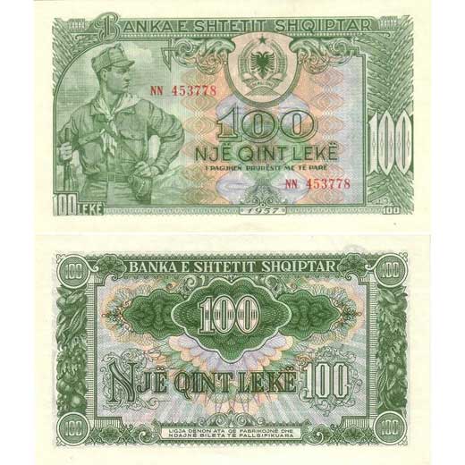 100 Lek 1957 Albánie | Kupte na Nunofi.cz